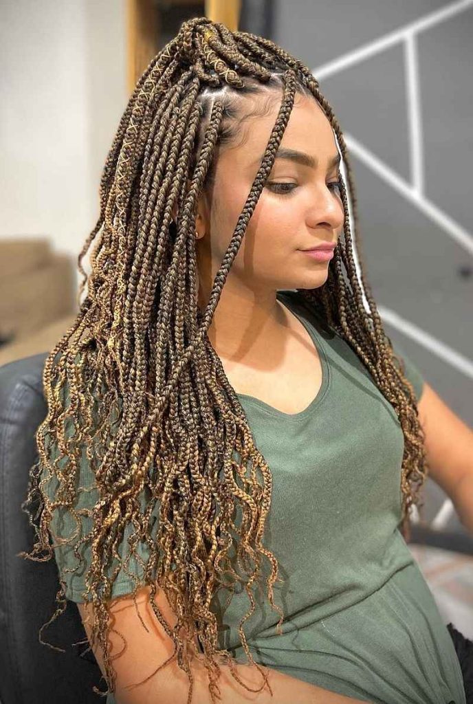 How to Curl Box Braids - 25 Curly Box Braids to Try