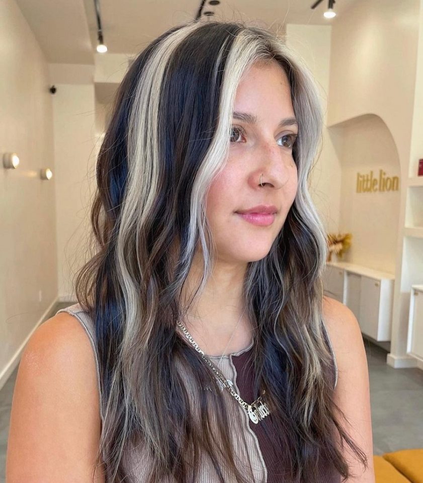 25 Bold Skunk Stripe Hair Ideas