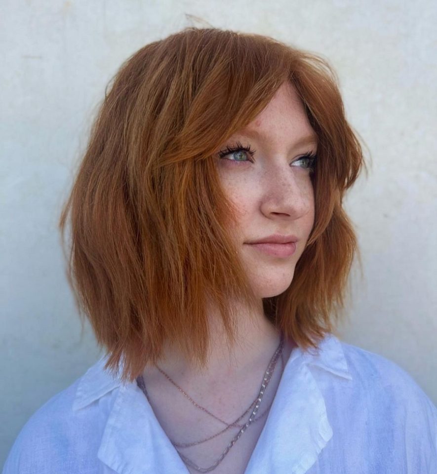 21 Dazzling Wolf Cut with Curtain Bangs Inspirations